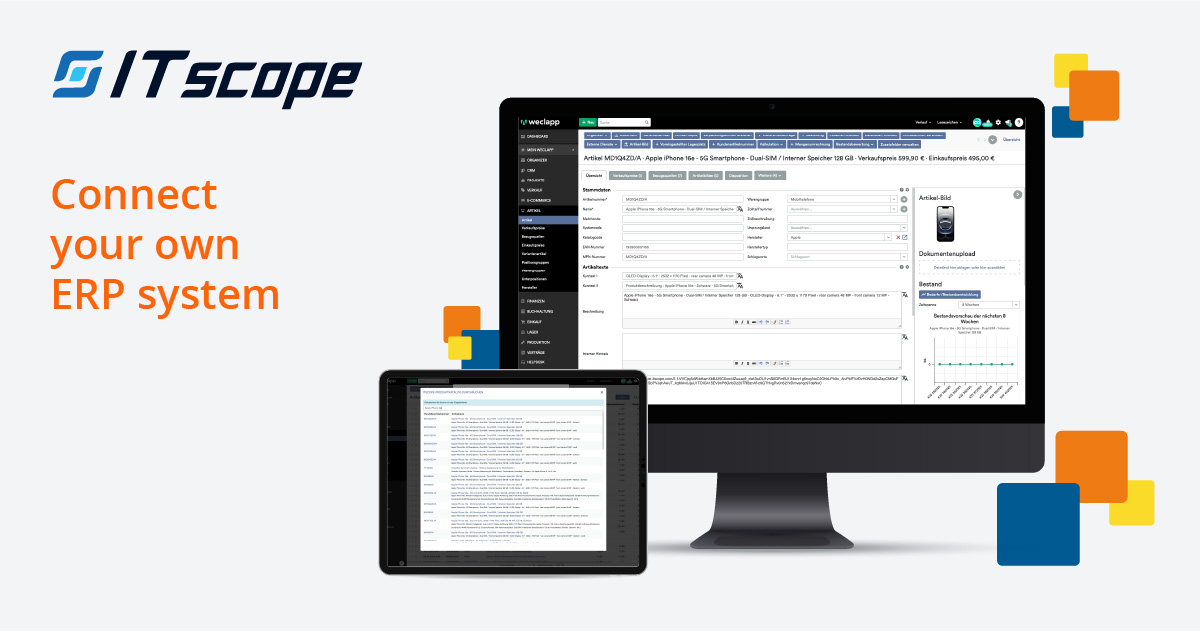 ERP System integration: ITscope conntection to your ERP interface